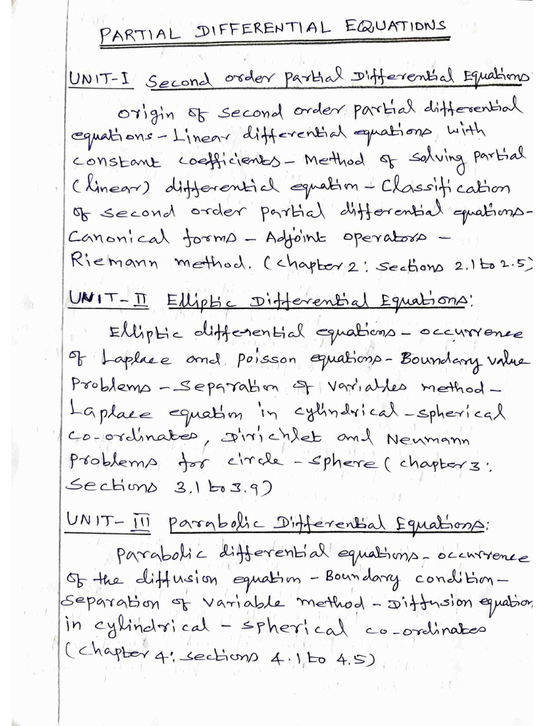 0 - Pde Unit - 1 | PDF