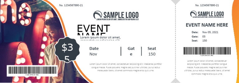 Event Ticket Template | PDF