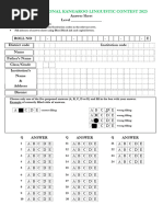 Answer Sheet for Questions 1-20 | PDF