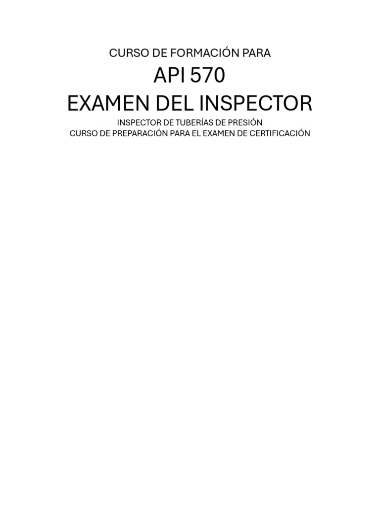 Curso de Formación para Api 570 Examen Del Inspector | PDF | Válvula | Soldadura
