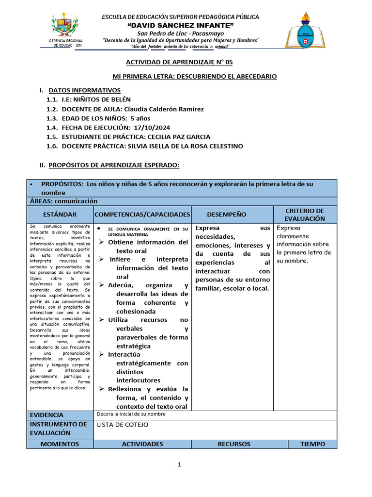 Descubriendo El Abc | PDF | Aprendizaje | Evaluación