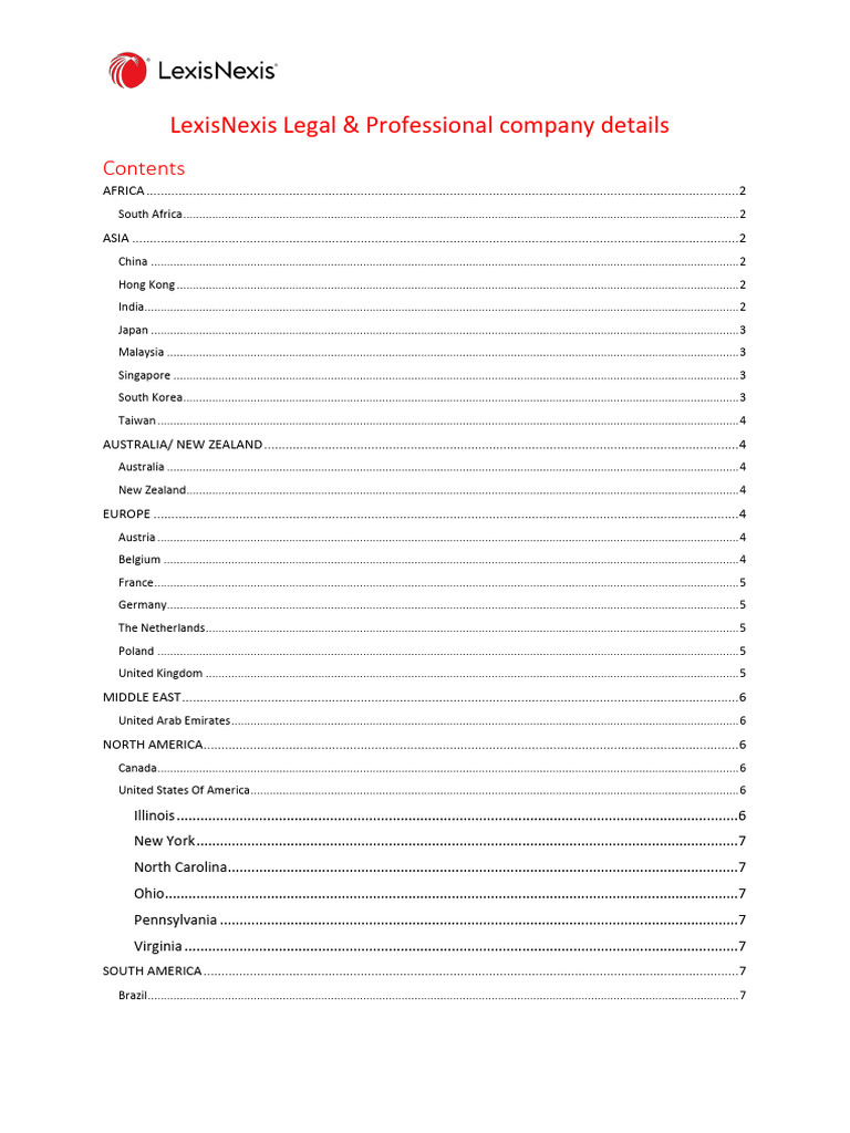 LNLP Legal Entities List | PDF | Lexis Nexis | Bibliography