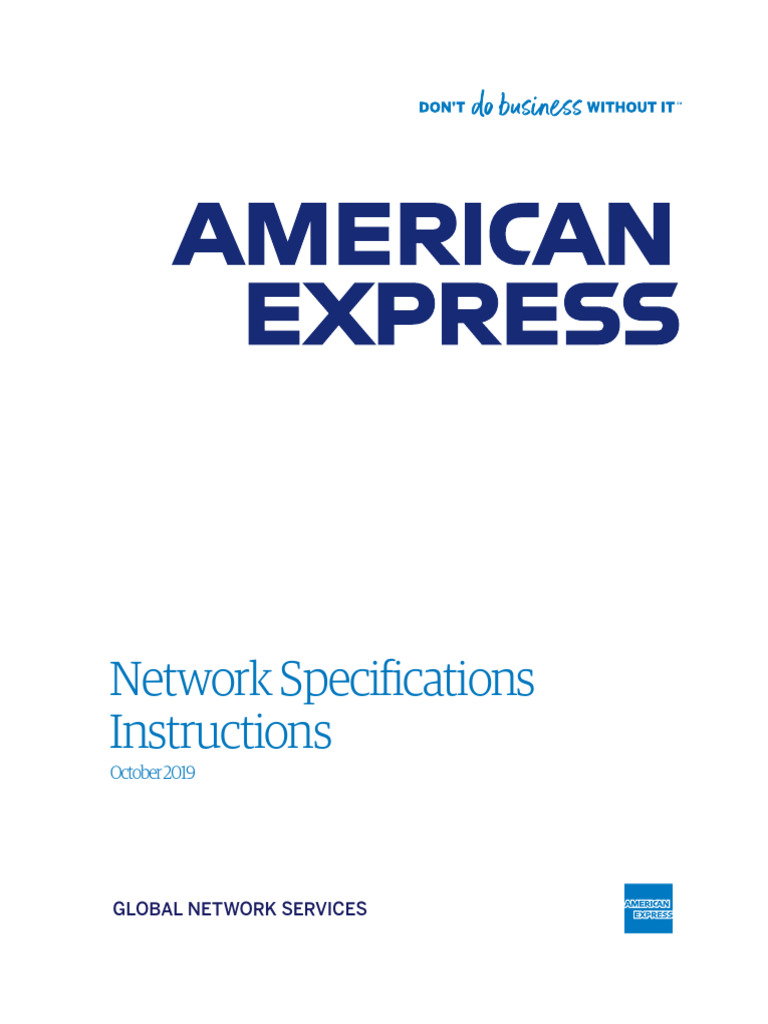 Network Specifications - Instructions October 2019 | PDF