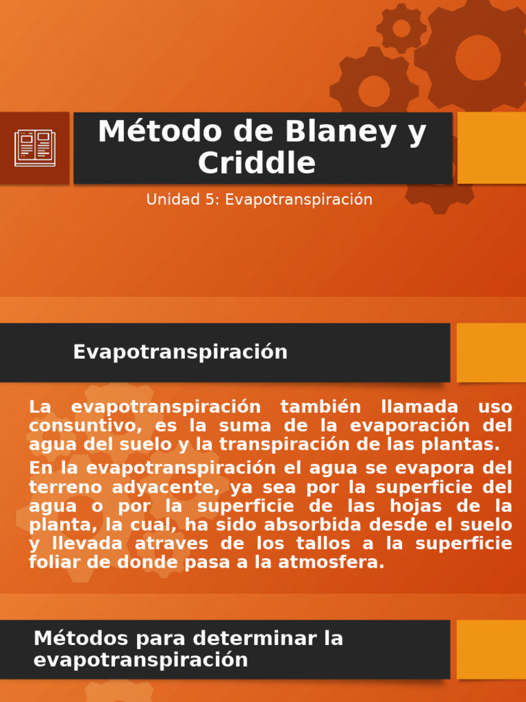 Método de Blaney y Criddle | PDF