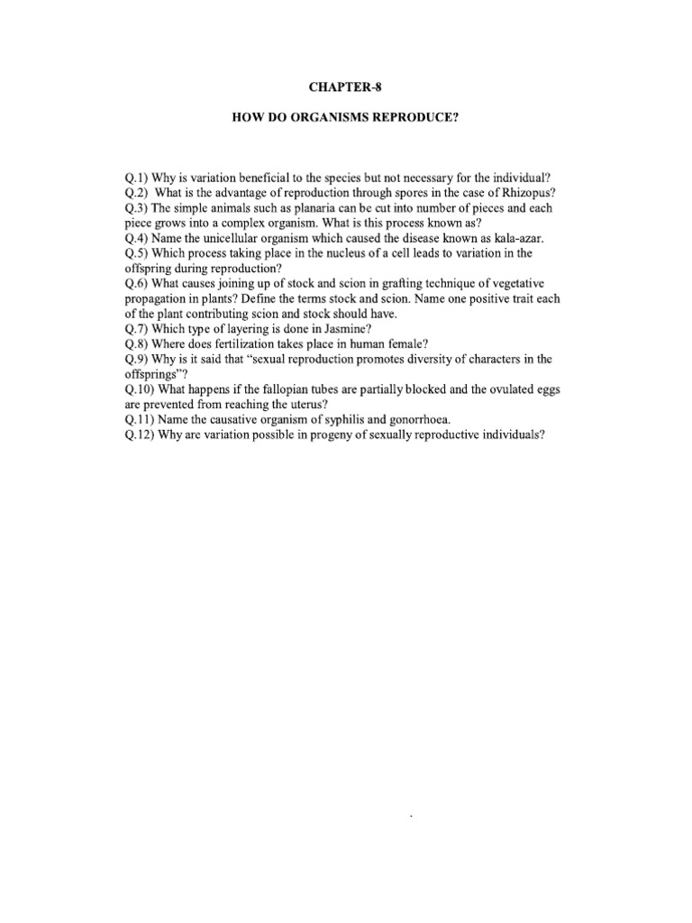 How Do Organisms Reproduce Worksheet1 Lesson 3 Pdf
