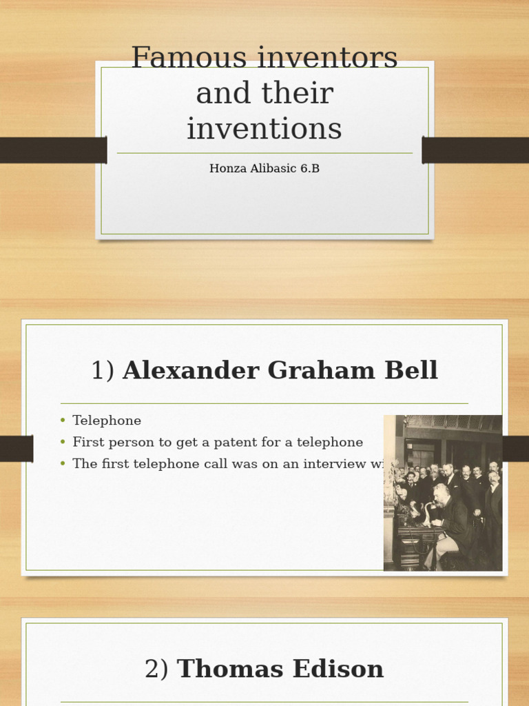 Famous Inventors and Their Inventions | PDF