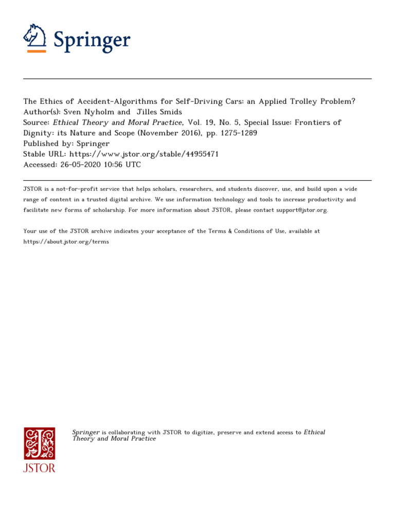 The Ethics of Accident-Algorithms for Self-Driving Cars-An Applied ...