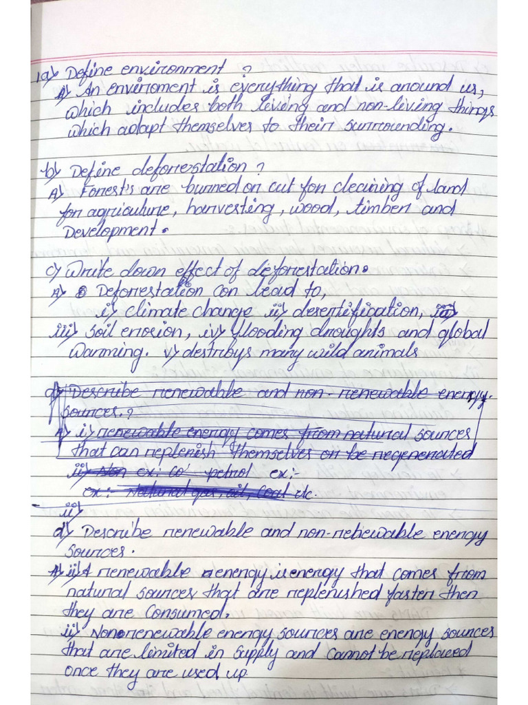 EVS Questions and Answers | PDF