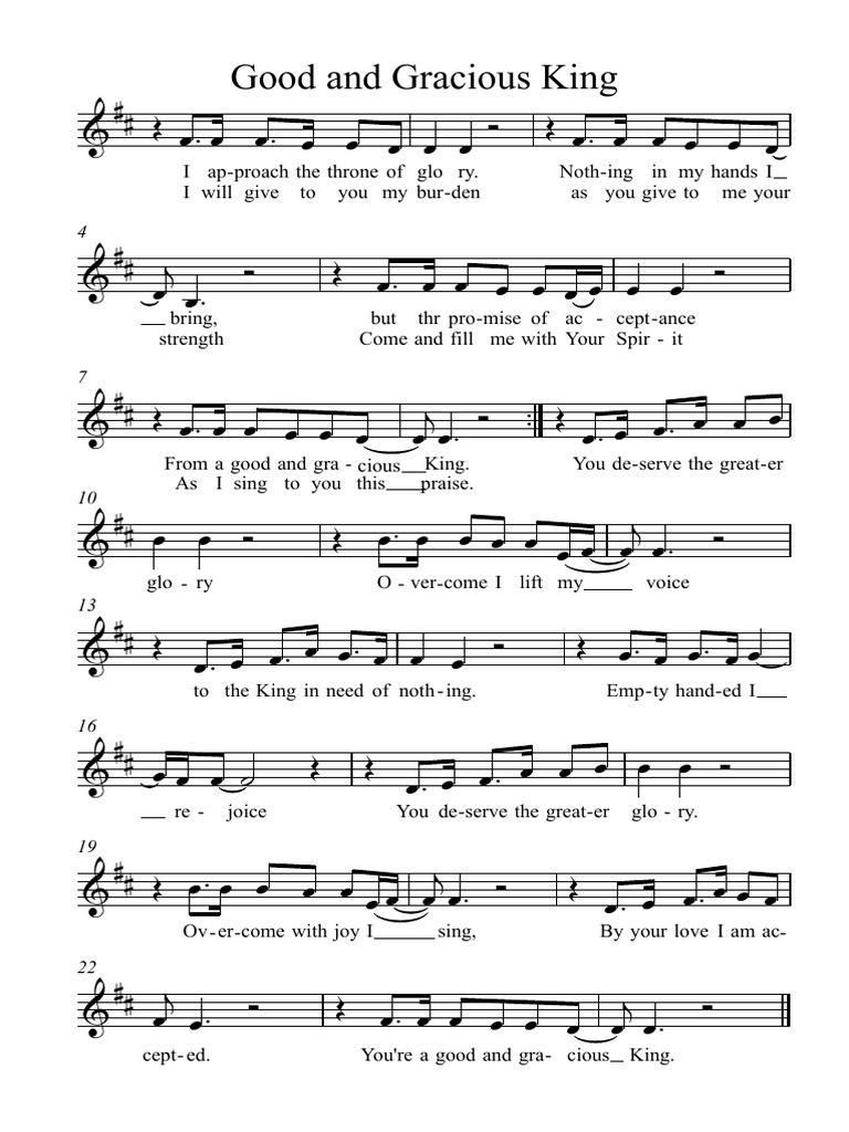 Good and Gracious King | PDF
