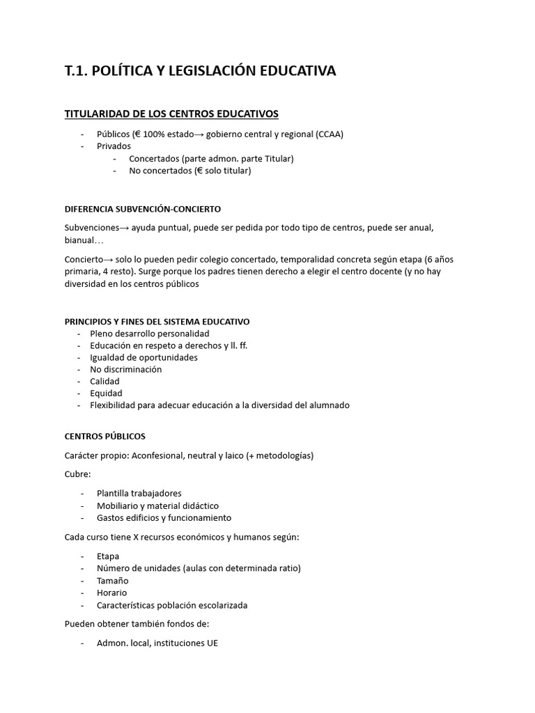 Organizacion y Gestion de Centros Educativos | PDF | Maestros | Plan de estudios