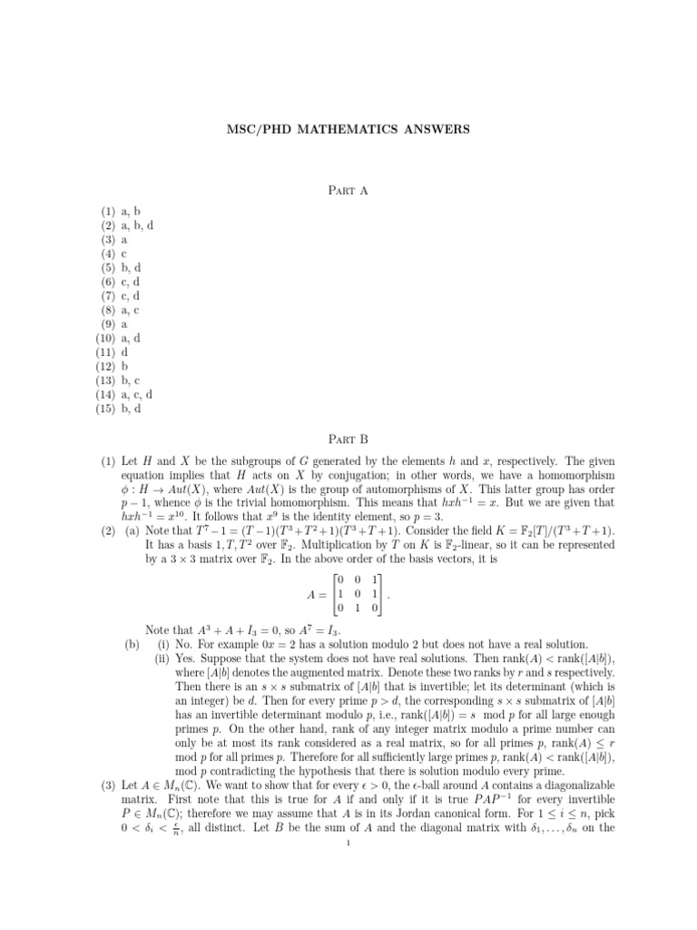 Pgmath2013 Solutions | PDF | Prime Number | Algebra