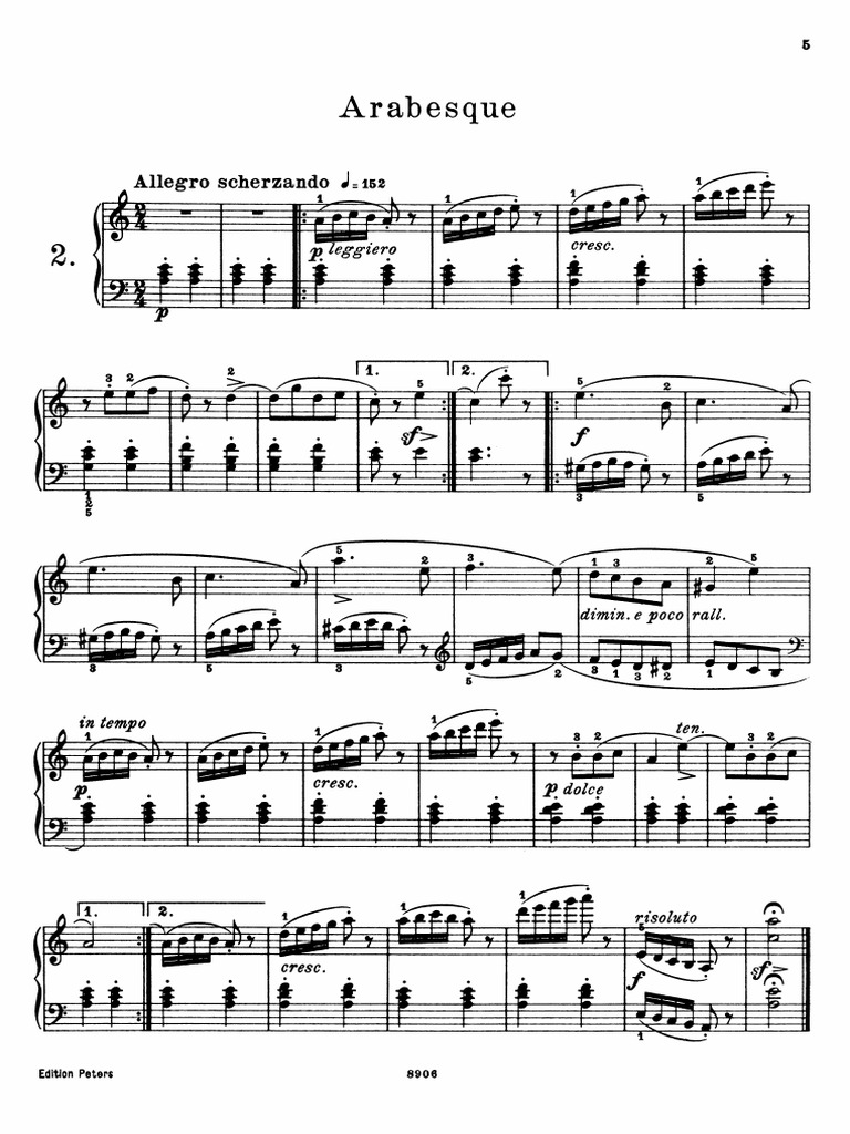 Burgmüller 2 - Arabesque | PDF