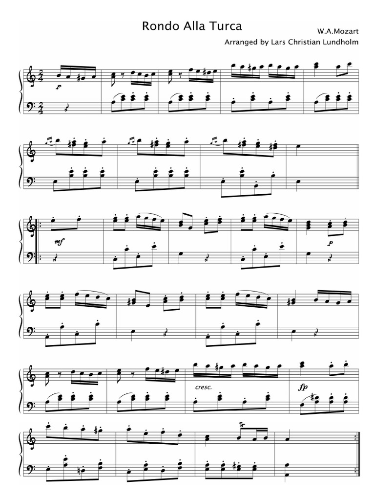 Marcha Turca Facil | PDF