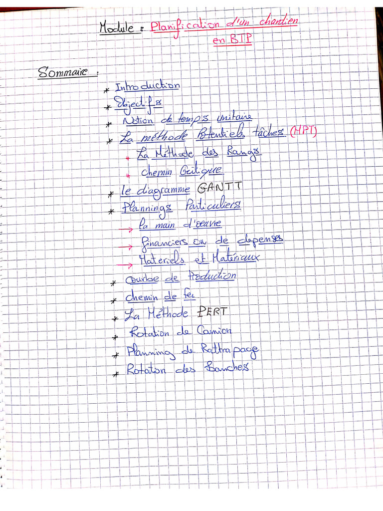 Cours Planification | PDF