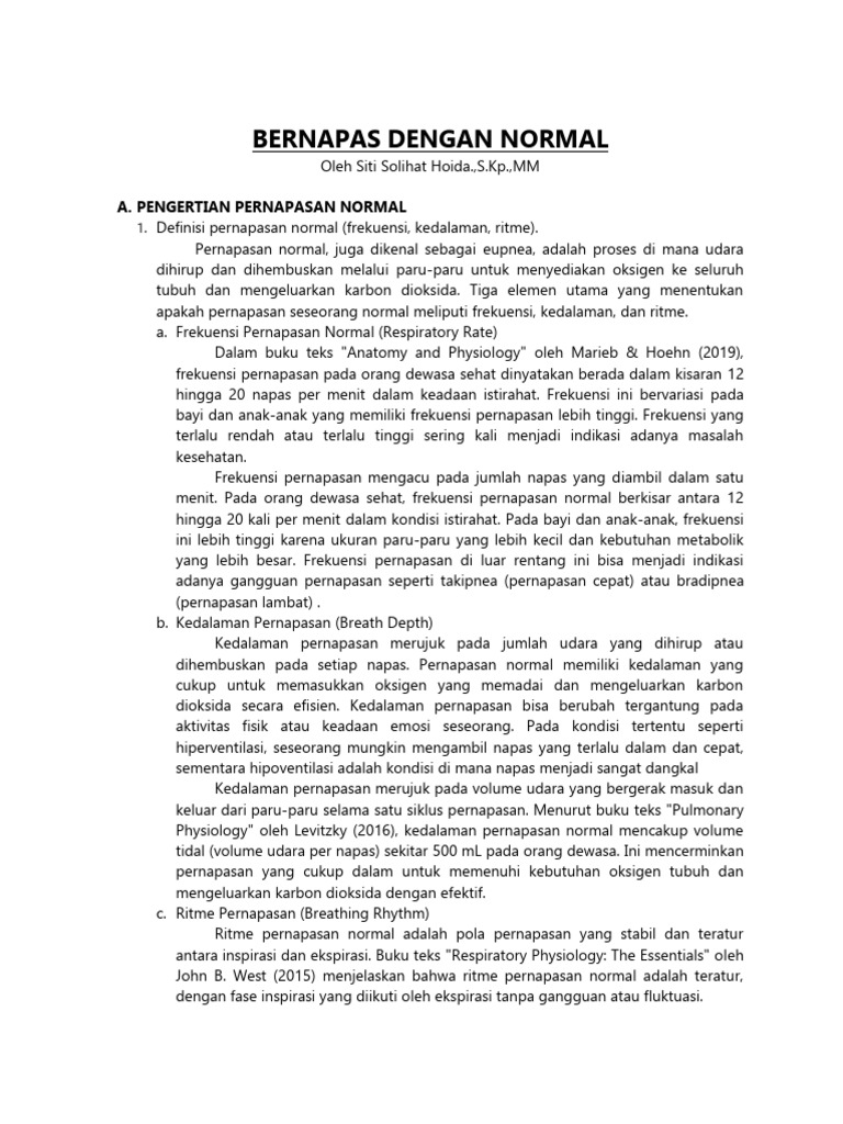 Bernapas Dengan Normal | PDF | Sains & Matematika