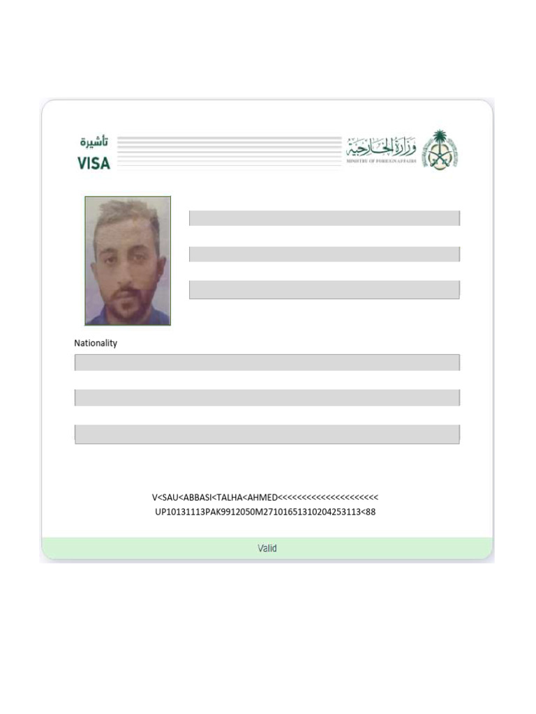 Kingdom of Saudi Arabia Visa | PDF