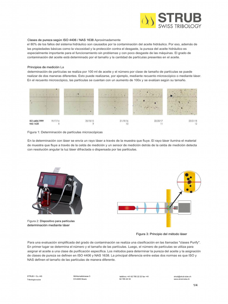 Nas 1638 y Iso 4406 Traduccion | PDF | Láser | Medición