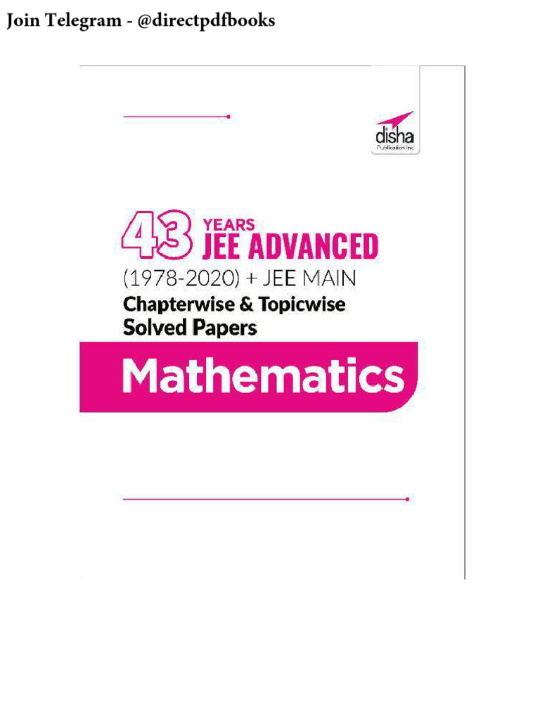 Disha 43 Years JEE Advanced 1978 2020 + JEE Main Chapterwise & Topicwise | PDF | Matrix ...