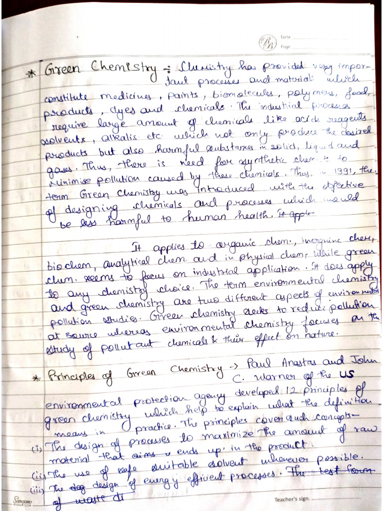 12 Principle of Green Chemistry | PDF