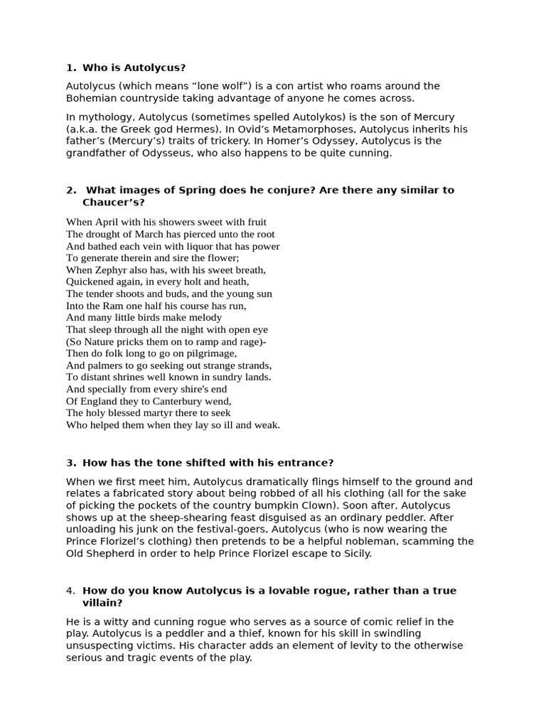 Autolycus Research | PDF