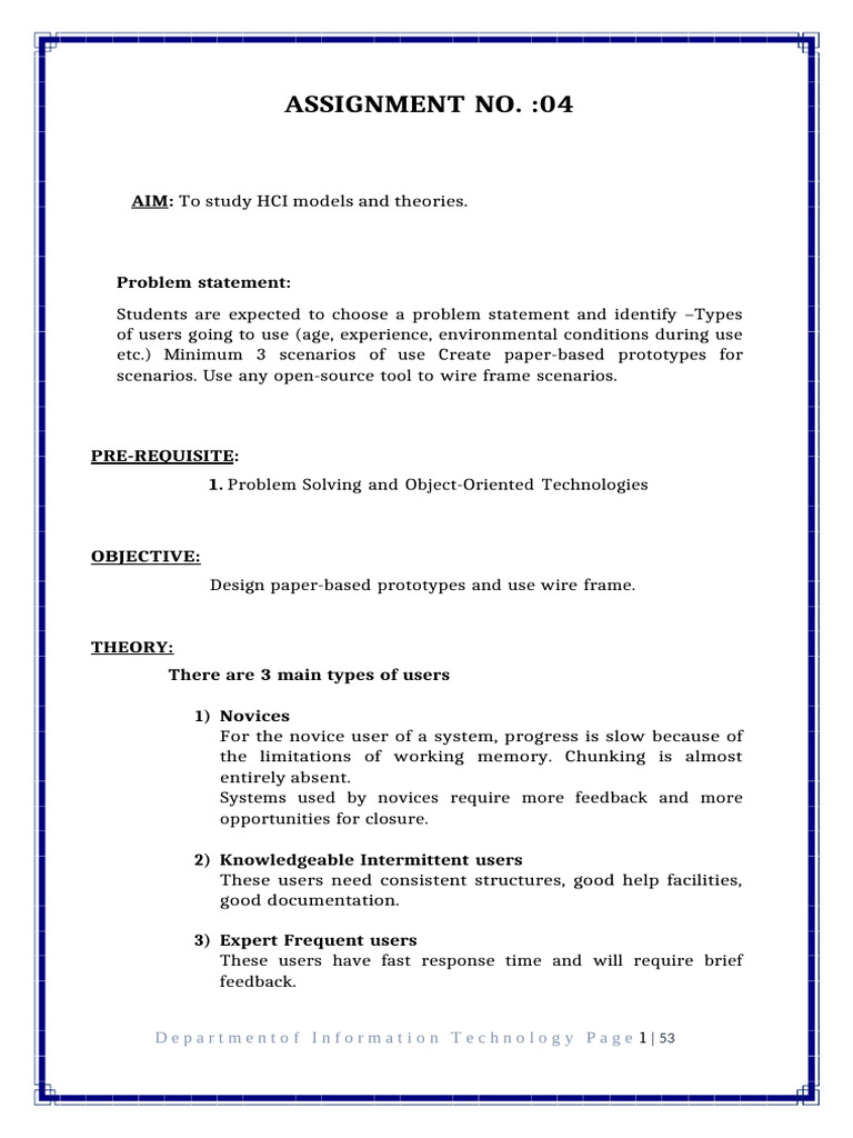 Assi 4 Print | PDF | Prototype | Expert