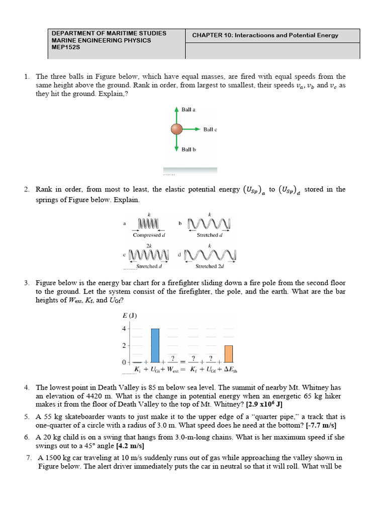 Chapter 10_Interactions and Potential Energy | PDF | Force | Friction
