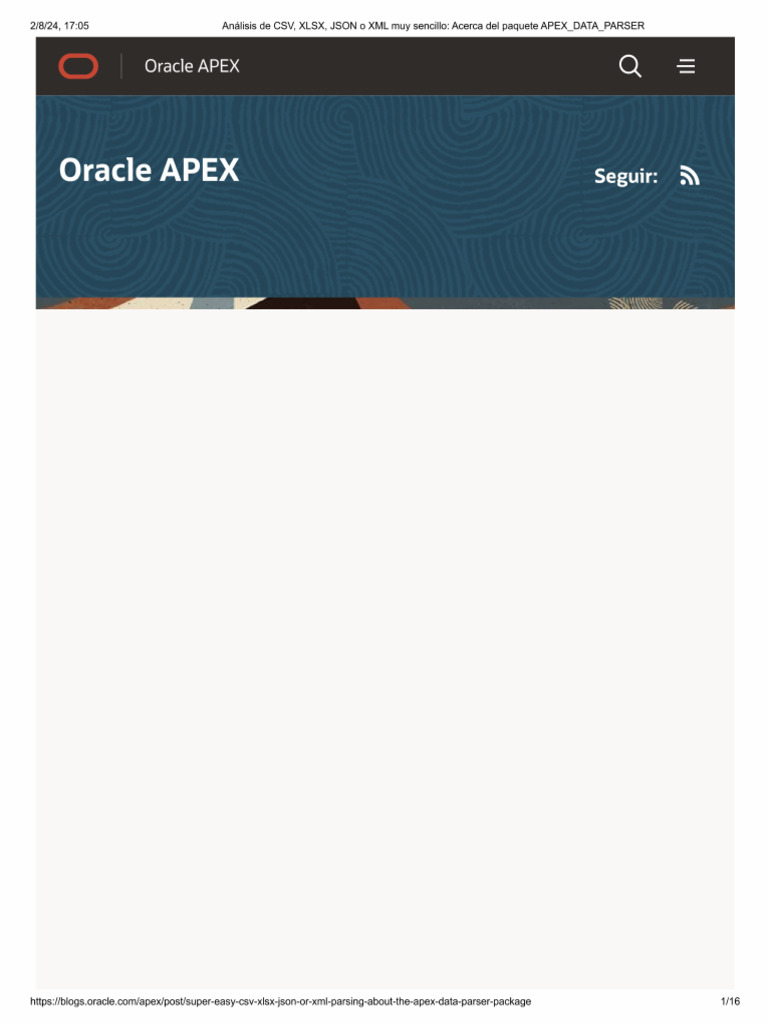 Super-Easy CSV, XLSX, Json or XML Parsing Esp | PDF