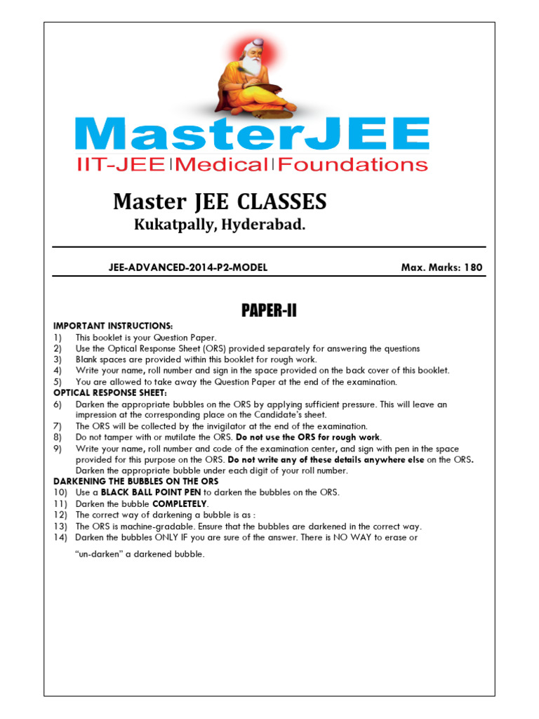 Iit Jee Advanced Paper 2 Pdf Force Potential Energy