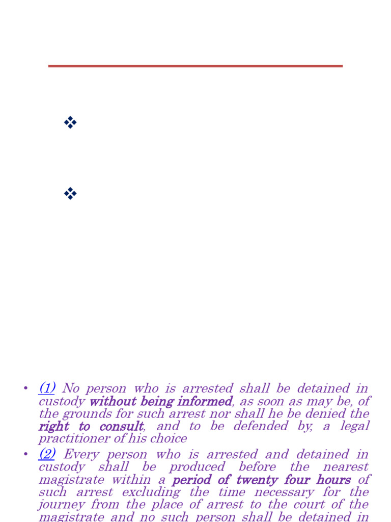Rights of an Arrested Person | PDF | Arrest | Bail