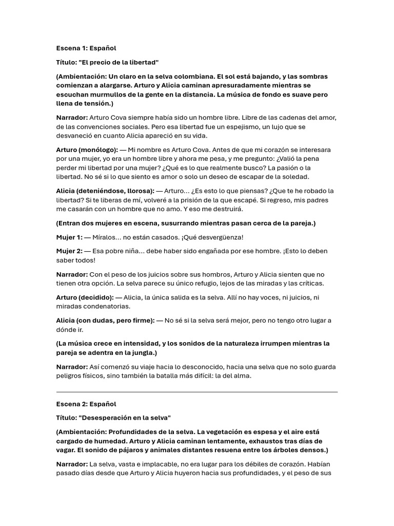 Escena 1 | PDF | Selva