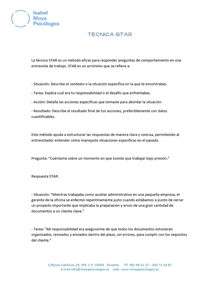 Tecnica Star | PDF | Crecimiento personal y profesional