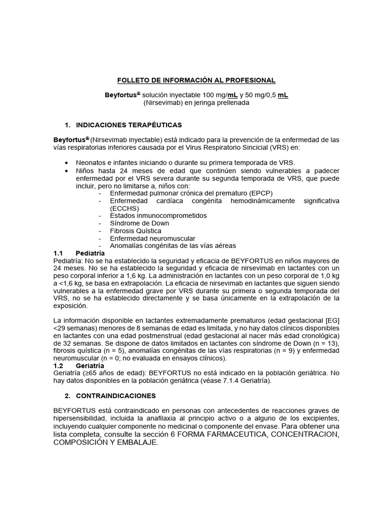 Beyfortus | PDF | Medicamentos con receta | Anticuerpo