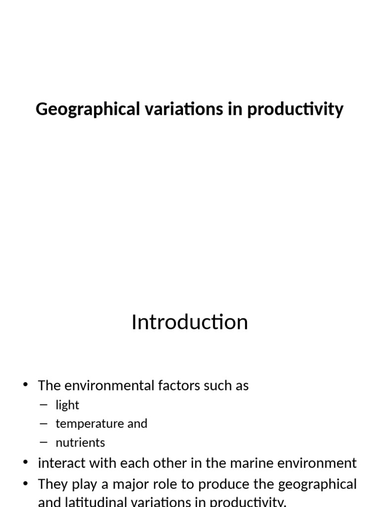 Marine Biology Theory Geographical Variations | PDF | Natural ...
