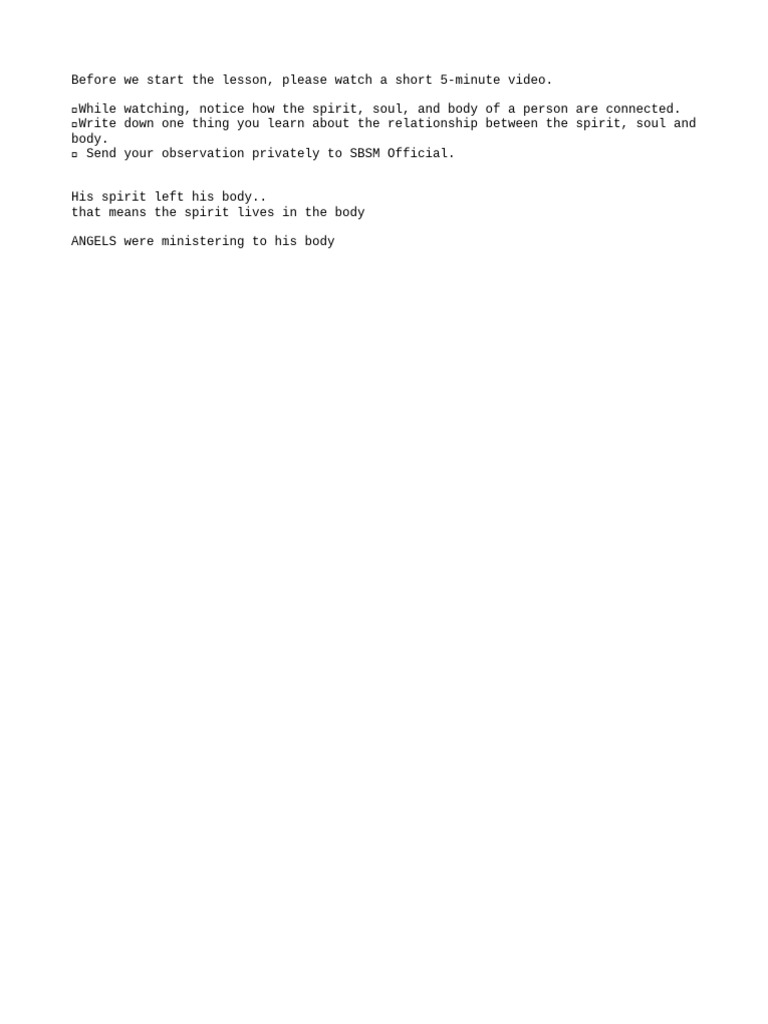 Before We Start The Lesson, Please | PDF