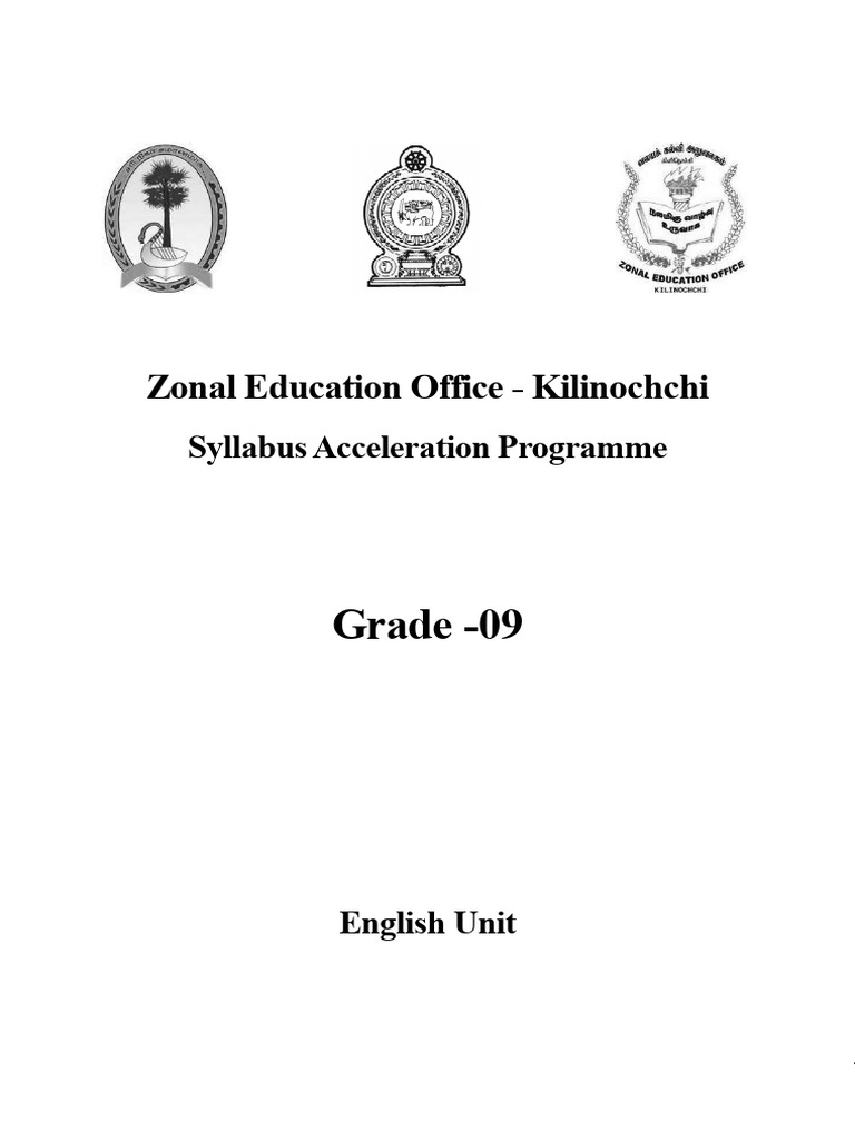 Grade 9 English Syllabus Overview | PDF | Adjective | Verb
