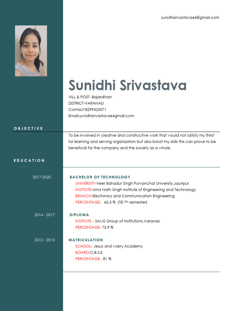 sunidhi cv (2) (1) | PDF