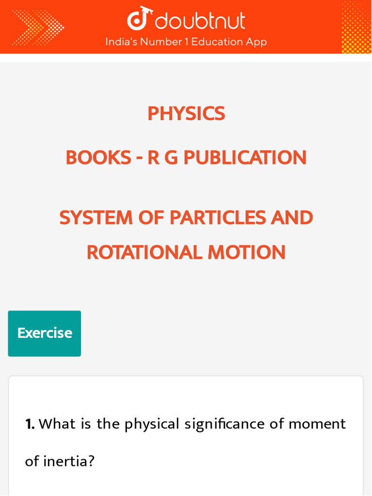Books Doubtnut Question Bank | PDF | Torque | Rotation Around A Fixed Axis