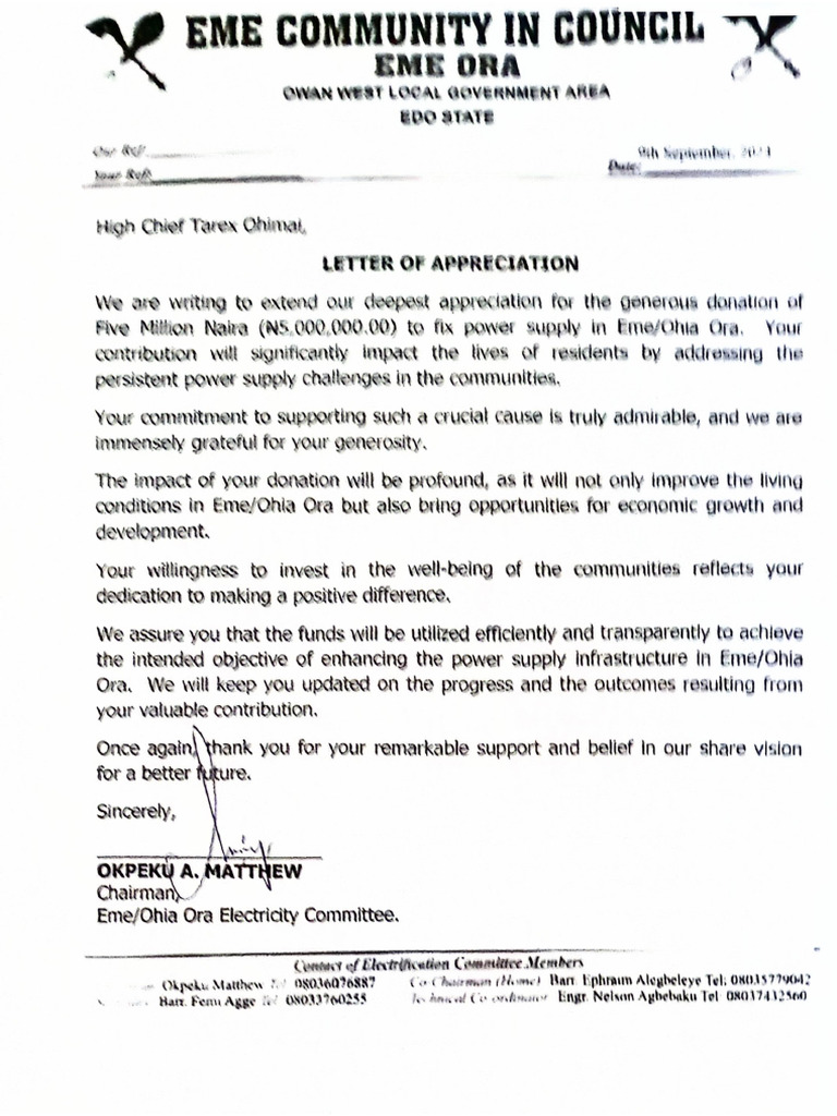 Letter To Tarex | PDF