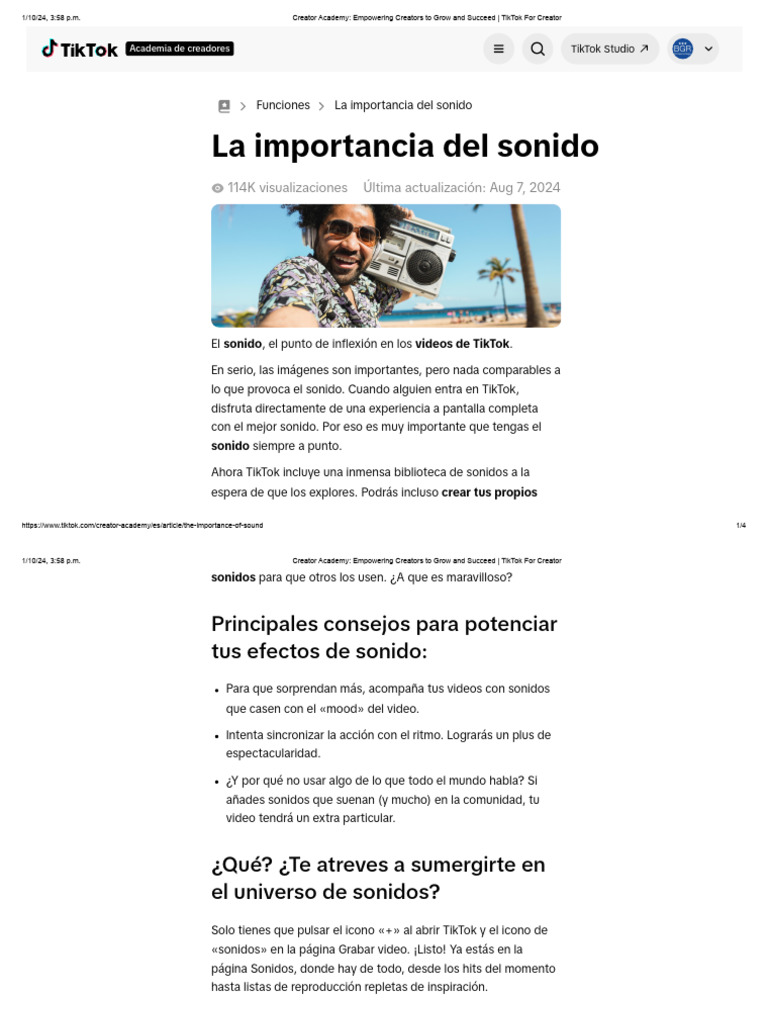 Creator Academy_ Sonidos | PDF