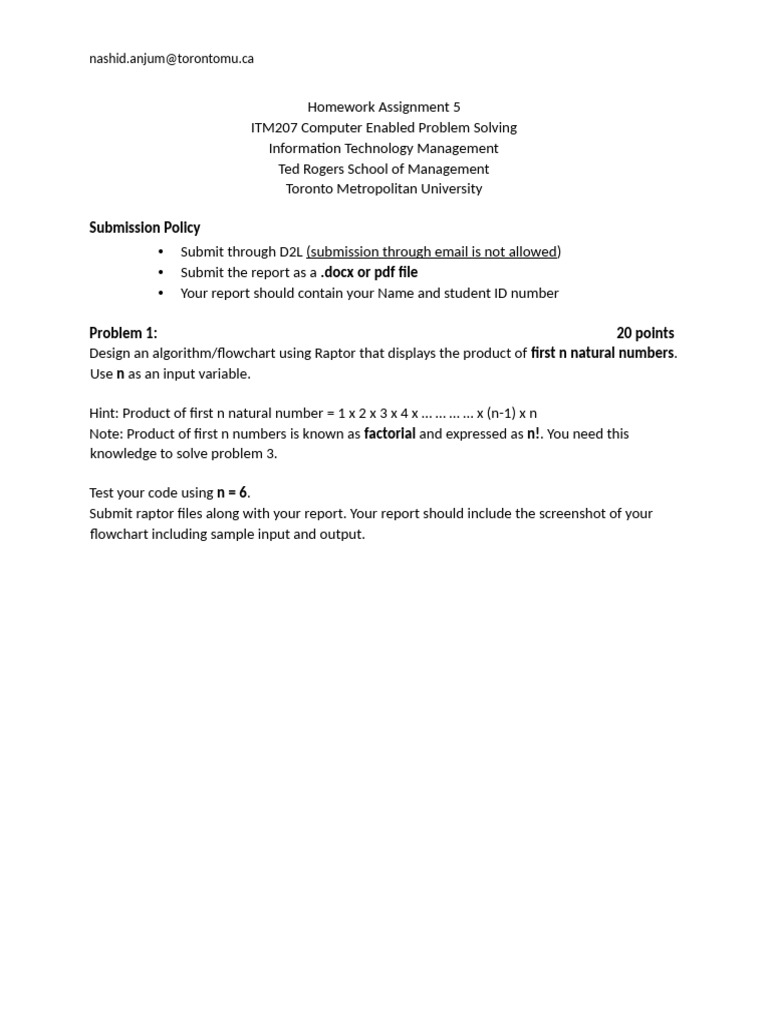 ITM207 Algorithm Assignment | PDF | Algorithms | Computing