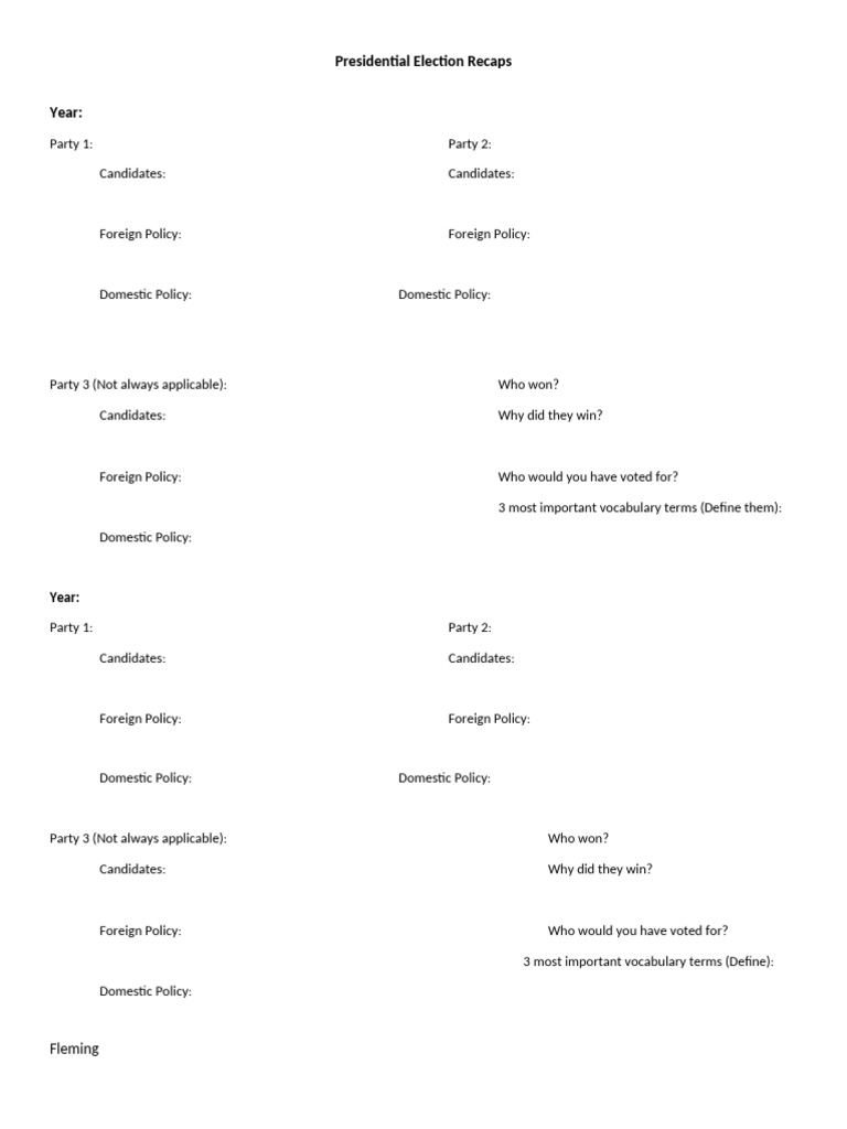Presidential Election Analysis Recap | PDF | Government | Political Science