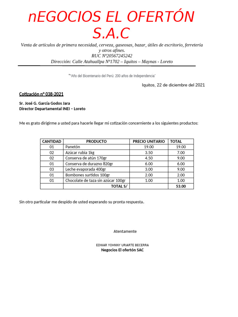 negocios el ofertón | PDF
