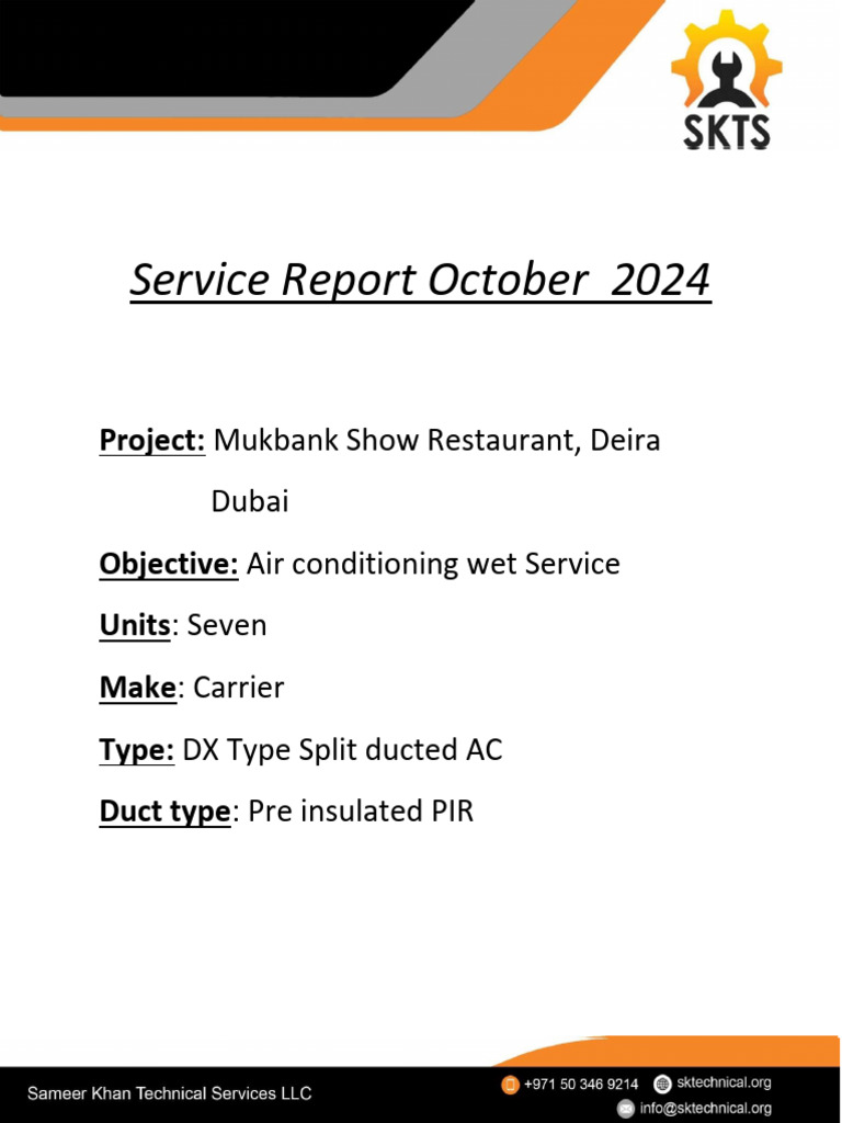 AC Service Report for Mukbank Restaurant | PDF | Air Conditioning | Pump