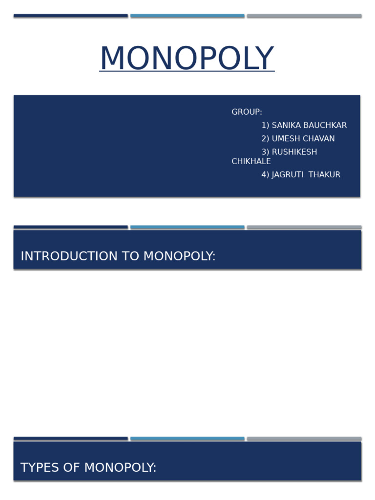 Monopoly PPT | PDF