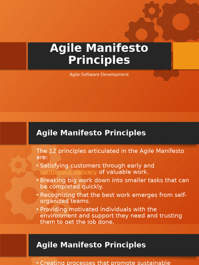 3 Agile Manifesto Principles | PDF | Business