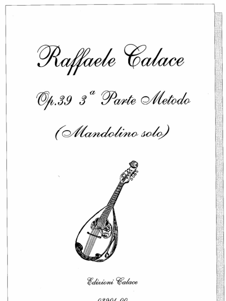 Calace - Metodo Per Mandolino Parte 3 | PDF