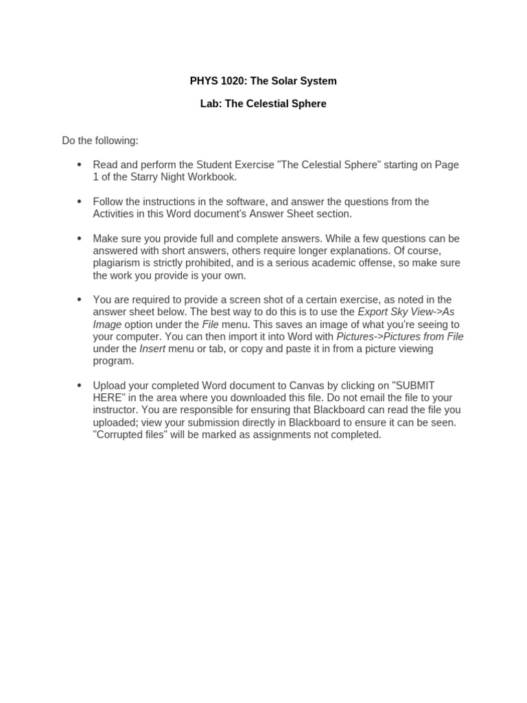 Celestial Sphere Lab Overview | PDF | Physical Sciences | Astronomy