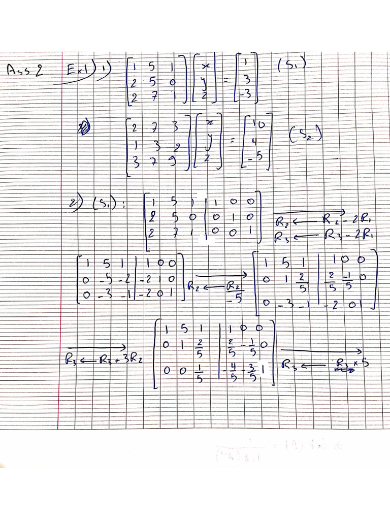 Linear Algebra Assignment 2 | PDF
