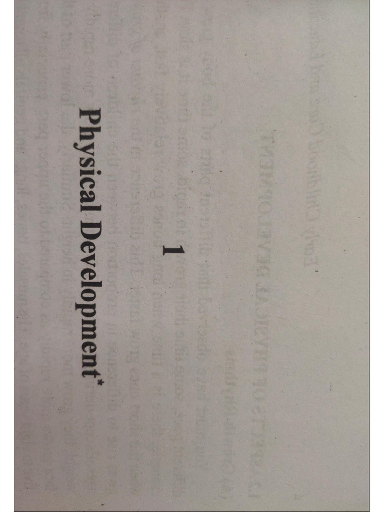 Physical Development | PDF