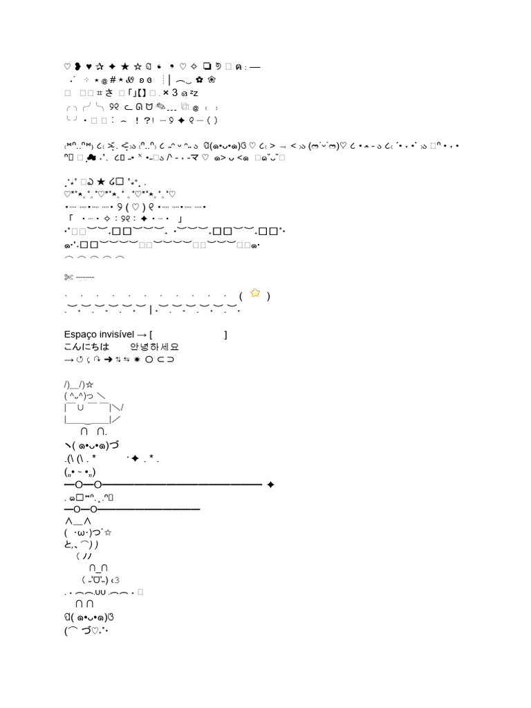 ? ɞ Símbolos ! - by Myosu#0009-2 | PDF